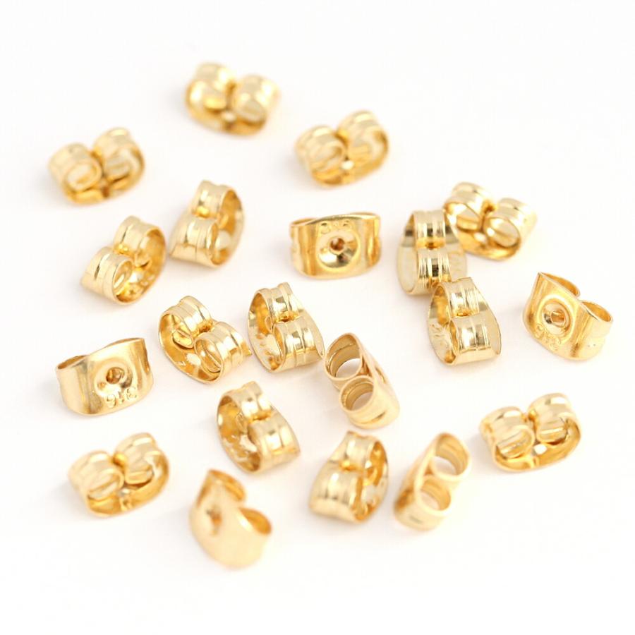 サージカルステンレス ピアスキャッチ 6mm ゴールド シルバー 20個入り アクセサリーパーツ L316 メタルパーツ 手芸 ハンドメイド パーツ ピアス イヤリング : コモレビスタ ...