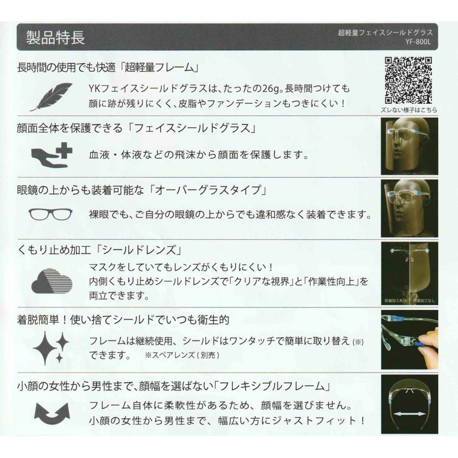 [医療・感染対策] 山本光学 YAMAMOTO 超軽量 フェイスシールドグラス YF-800L 日本製（セット内容：フレーム1個、シールド3枚入） : 安全 太助 - 通販 - Yahoo ...