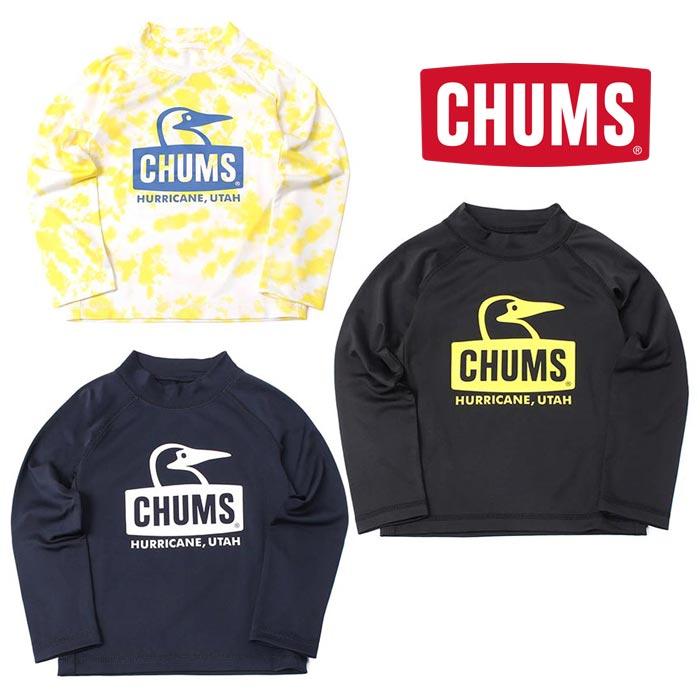 CHUMS チャムス キッズスプラッシュブービーフェイスロングスリーブTシャツ CH21-1285 キッズ/子供用 ラッシュガード Kid's Splash Booby Face L/S T ...