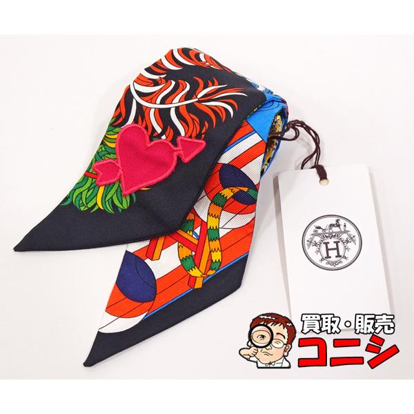 HERMES 【質コニシ】【HERMES/エルメス】ツイリー 杖傘と決闘 DE L'OMBRELLE AUX DUELS VIEUX ハート アロー 箱付き【送料込み】j2613z : 質 ...