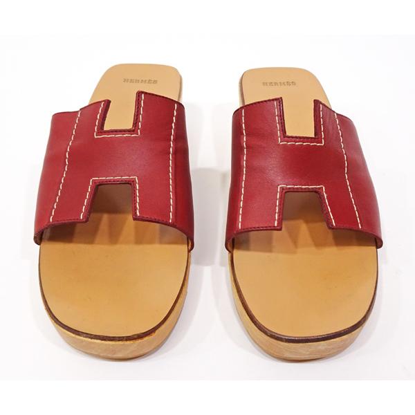HERMES 【質コニシ】【HERMES/エルメス】ケブラール サンダル レッド系 エンジ ウッド サイズ36 約23cm レディース 箱付き【送料込み】l0185l : 質ショップ コニシ ...