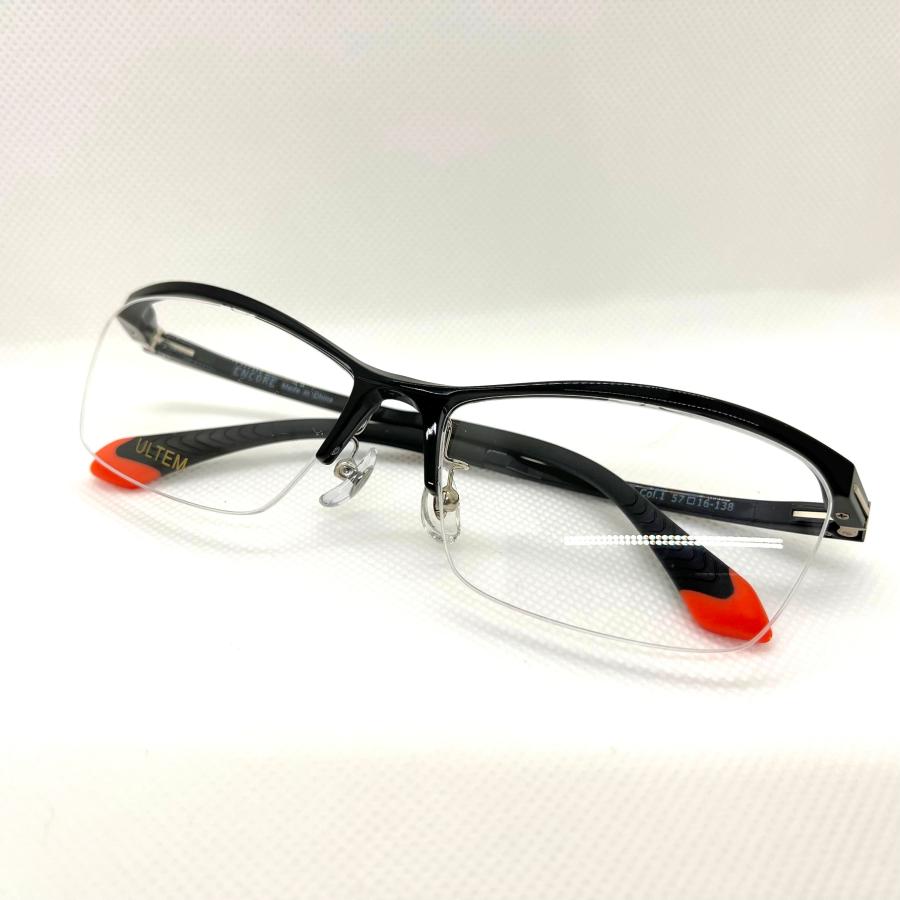 ENCORE 10165 C-1 ブラック オレンジポイント (レンズ別売) ハーフリム : こん太村 - 通販 - Yahoo!ショッピング