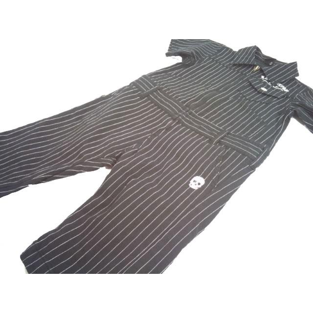 RAD CUSTOM 半額処分 定価7590円税込 RADCUSTOM(ラッドカスタム)★ バックスカル刺繍ピンストライプのストレッチツイルつなぎオールインワン : こにゃんこ BRAND ...