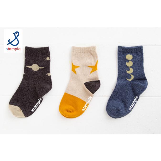 stample 【SALE】【20%OFF】 ／ スタンプル 子供 ムーンスタークルーソックス 3足組 男の子＆女の子 : 子供服と雑貨のお店KOOKA - 通販 - Yahoo!ショッピング