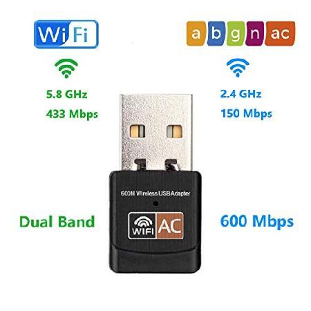 USB Wireless Adapter 600Mbps Realtek RTL8811CU Chipset Mini Type Dual ...