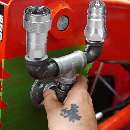 1/2インチ AG油圧クイックコネクトトラクターカプラー ダストキャップ付き ポペットパイオニアスタイル ISO 5675 油圧クイックカプラー : ショップグリーンストア - 通販 ...