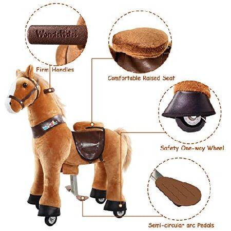 WondeRides Ride on Rocking Horse Toy Plush Walking Animal Giddy up Pony ...