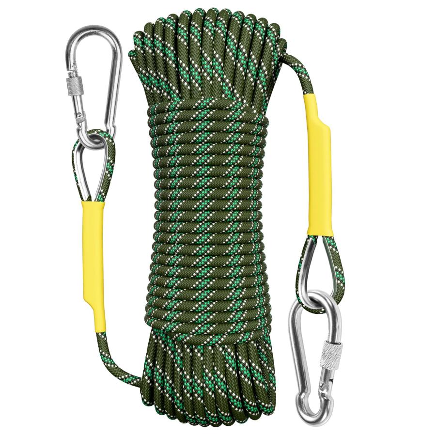 X XBEN Outdoor Climbing Rope, 8MM Diameter Static Rock Rope 40M(132ft ...