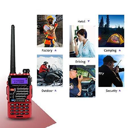 BAOFENG UV-5R+ Plus Two Way Radio, Long Range for Adults Rechargeable with Earpiece, Walkie ...