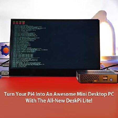 GeeekPi DeskPi Lite セットトップボックス Raspberry Pi 4B 4 ケース ヒートシンク付き PWM 速度調整ファン Model B用 (Raspberry ...