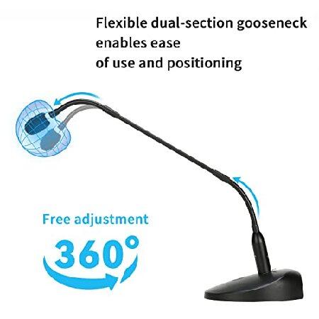 BOYA Desktop Gooseneck Condenser Microphone 18" Podium Microphones with ...