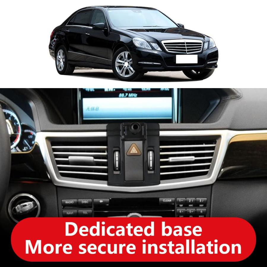LUNQIN 車用携帯電話ホルダー メルセデスベンツ Eクラス 2010-2013 E300 E350 E550 E63 AMG W212 自動車アクセサリー ナビゲーションブラケット ...