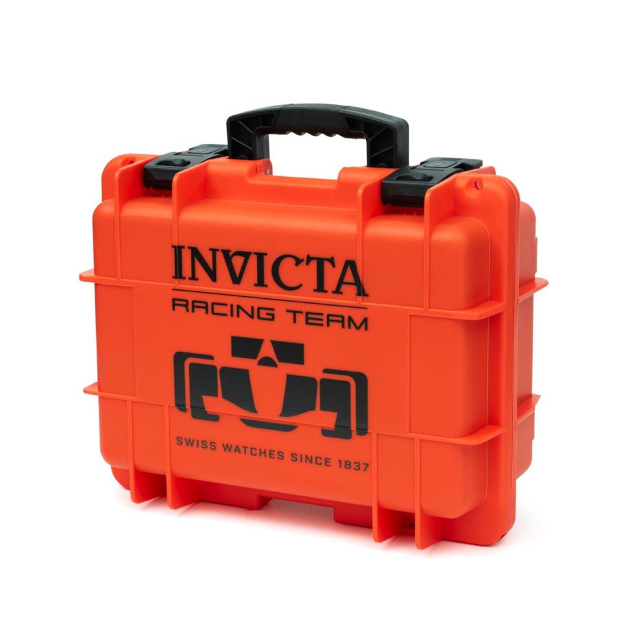 Invicta DC8RT-BLK 8 Slot Black Plastic RACING TEAM Watch Box Case ...