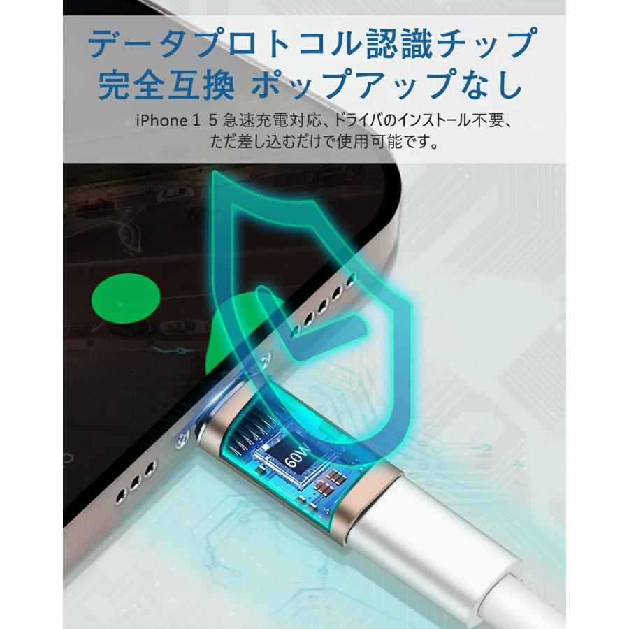 【2個セット】RoiCiel LightningからType-Cへアルミニウム合金製変換アダプター/変換コネクター（PD60W対応）IPHONE15シリーズ/IPad/MacBookなど対応 ...