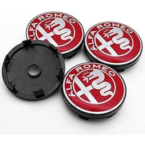 【並行輸入品】4 Pcs Car Hub Centre Caps for Alfa Romeo Stelvio Mito 4C 14 : 光心 ...