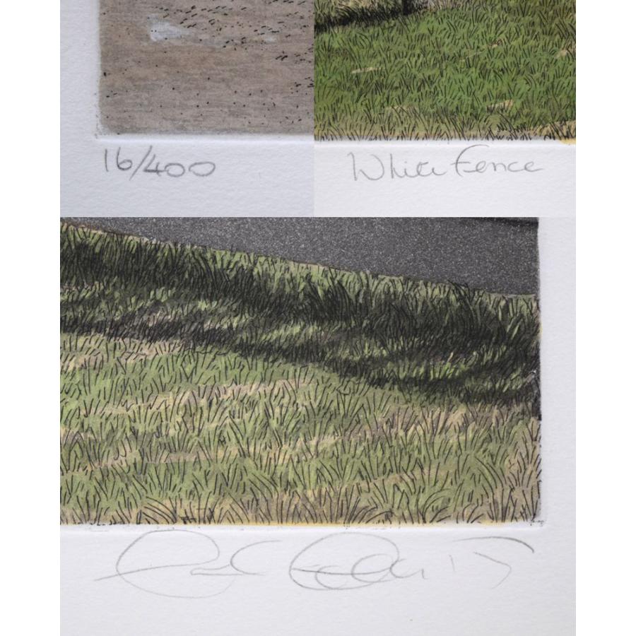 キャロル コレット Carol Collette「White Fence」銅版画に手彩色・限定サイン入 カナダ人気作家 【真作保証】小竹美術 ...