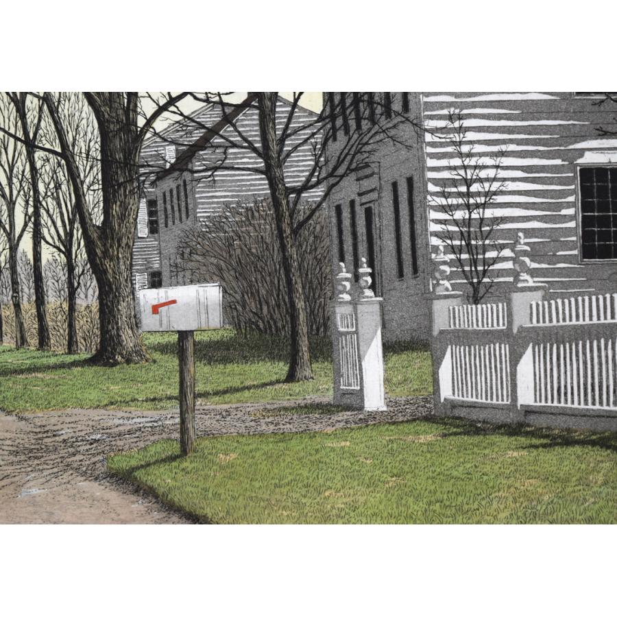 キャロル コレット Carol Collette「White Fence」銅版画に手彩色・限定サイン入 カナダ人気作家 【真作保証】小竹美術 ...
