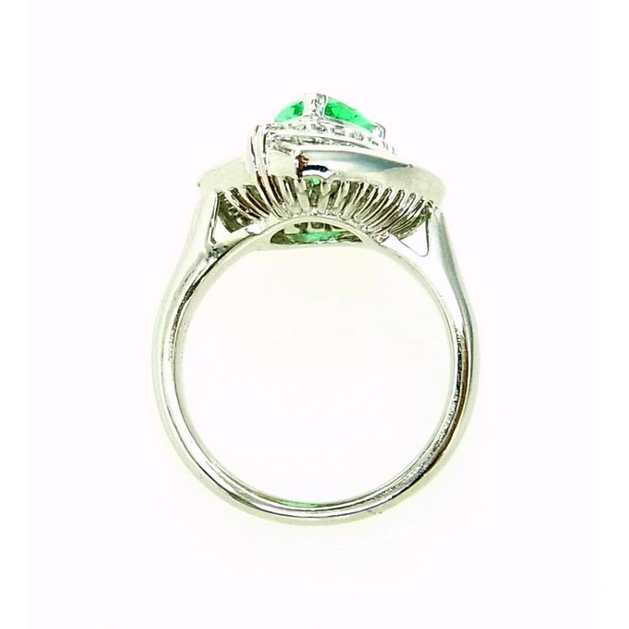 鮮やかな緑色/涙型カット/天然エメラルド 1.16ct 天然ダイヤ0.91 鮮やかな緑色/涙型カット/天然エメラルド 1.16ct 天然ダイヤ0.91