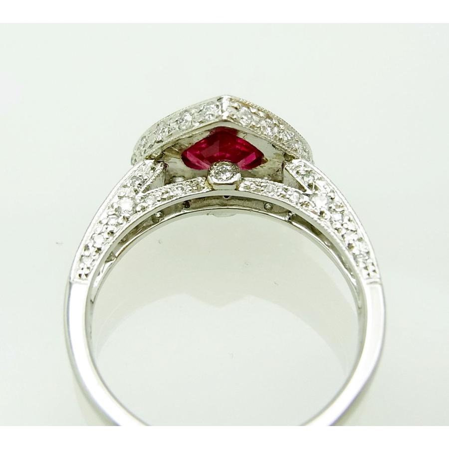 ビルマ産 ピジョンブラッド ハート形 天然ルビー1.20ct ダイヤ0.77ct プラチナリング 卸価格 商品動画 送料込み : コタニジュエル - 通販 - Yahoo!ショッピング
