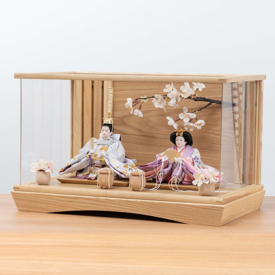 お雛様 雛人形 かわいい コンパクト おしゃれ 雛祭り 初節句 てづくり 木製 国産 天然木 モダン ひな人形 女の子 ケース飾り ことのひな人形 3H-0172 : てづくり工房 木 都 ...