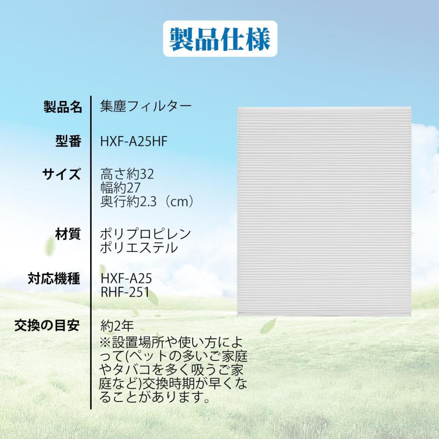 加湿フィルター 加湿空気清浄機集じんフィルター HXF-A25TF 交換品 空気清浄機活性炭フィルター 脱臭フィルター RHF-A251 活性炭フィルター 互換品 1セット : KOTO ...