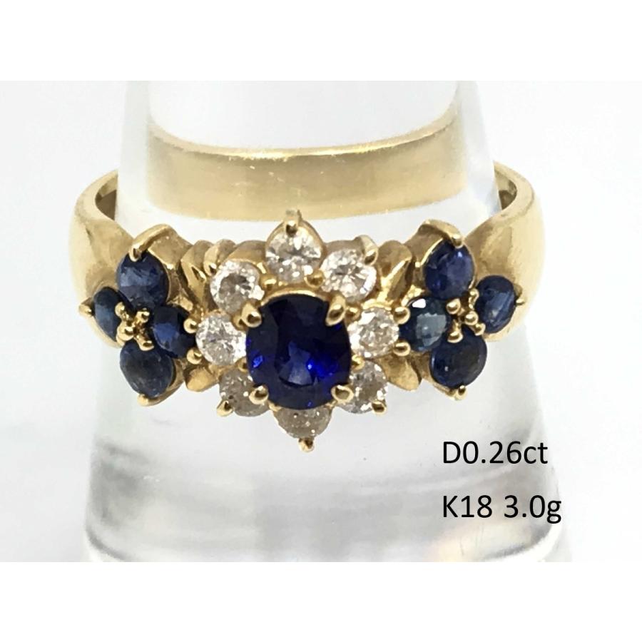 k18 リング D0.26ct K18 18金 3.0g 宝石 サファイア ダイヤモンド ダイヤ レディース ヴィンテージ ビンテージ 指輪 : KOUFUKU - 通販 - Yahoo!ショッピング