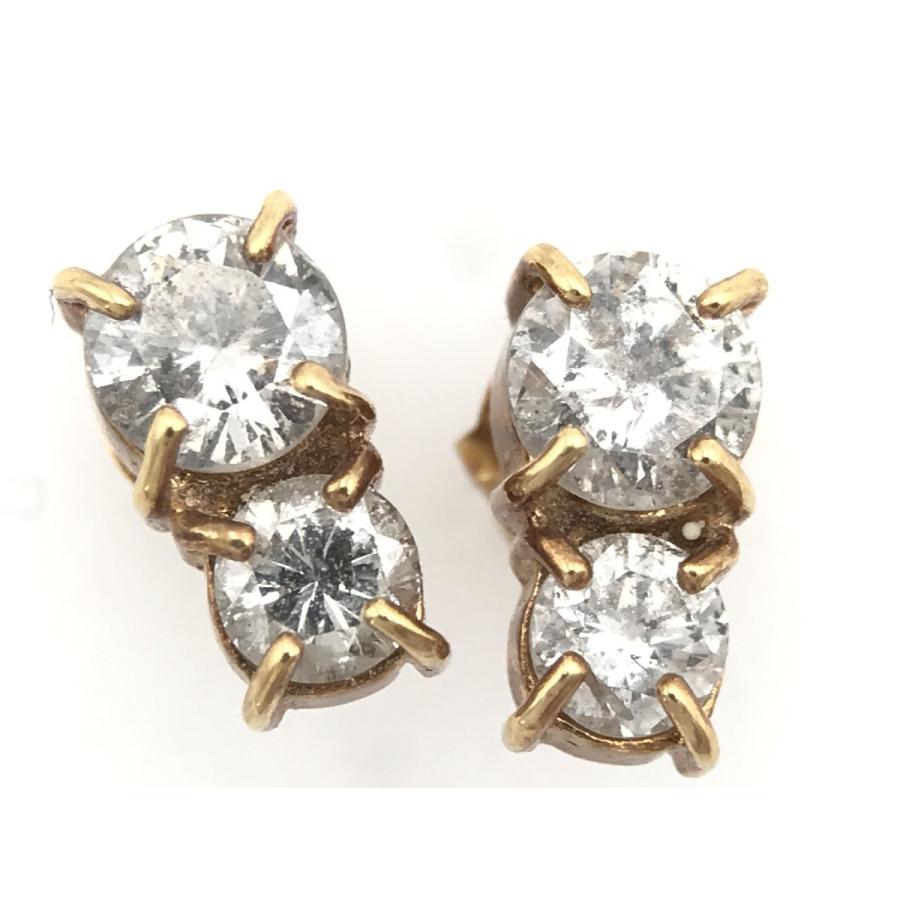 18金 ピアス D0.33ct / D0.33ct K18 1.0g (貴金属) 18金 K18 18k 宝石 ダイヤモンド レディース ヴィンテージ ビンテージ アクセサリー ...