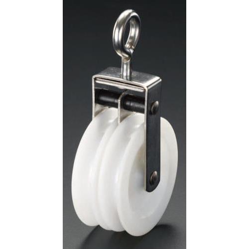 ESCO エスコ EA987HK-3 66mm/2車アイ ナイロンプーリー : 工具計画 プロツールショップ - 通販 - Yahoo!ショッピング