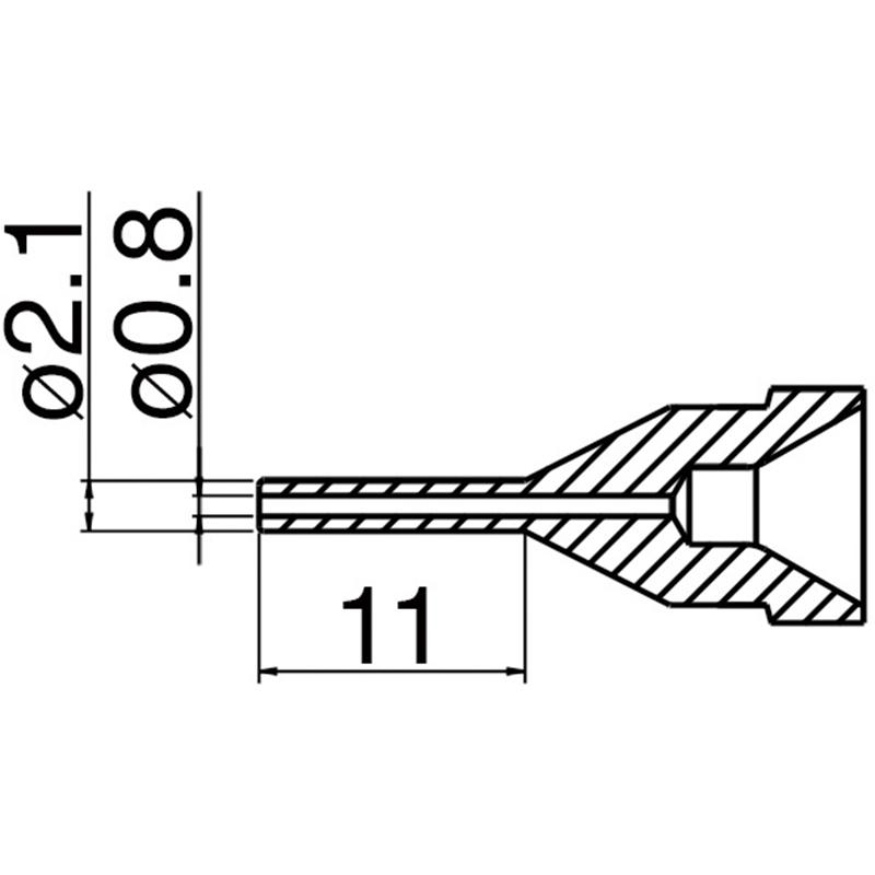 白光 N61-11 ノズル/0.8MM ロング : 000056590261 : 工具計画 プロツールショップ - 通販 - Yahoo!ショッピング