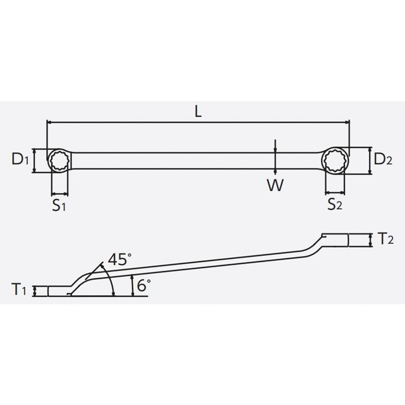 KTC KTCネプロス NM5-1417 ネプロス・45゜X6゜めがねレンチ : 工具計画 プロツールショップ - 通販 - Yahoo!ショッピング
