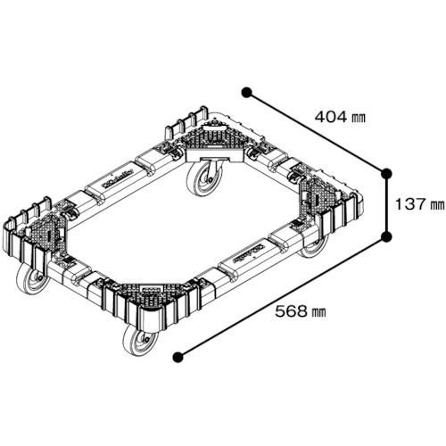 TRUSCO中山 トラスコ TRUSCO OCドーリー 50Lオリコン用 エラストマー車輪 4輪自在ストッパー付 片側ガード無し ブルー OCD-50BS-B : 工具計画 プロツールショップ ...