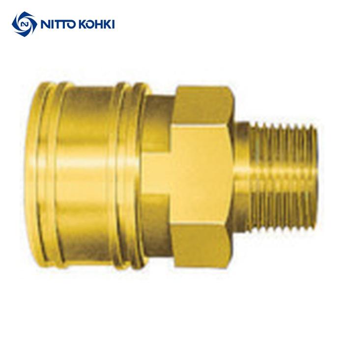 日東工器 4TSM BRASS NBR TSPカプラ 真ちゅう製 ニトリルゴムSG(NBR)(めねじ取付用ソケット) 相手側Rc1/2 ...