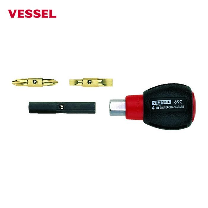 VESSEL（工具） ベッセル クッション4WAYスタビードライバー No.TD-110 (＋1/＋2，-4.5/-6) (1S) 品番：TD-110 : 工具ランドプラス - 通販 ...