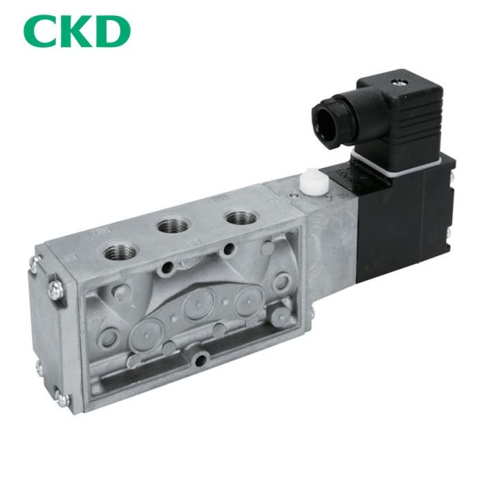CKD 電磁弁 パイロット式5ポート弁セレックスバルブ 4Fシリーズ 2C Rp1/8 DC24V (1個) 品番：4F110-06 ...