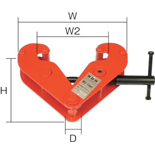 H.H.H. HHH スリーエッチ ビームクランプ 3t (1台) 品番：BC3TON : 工具ランドプラス - 通販 - Yahoo!ショッピング