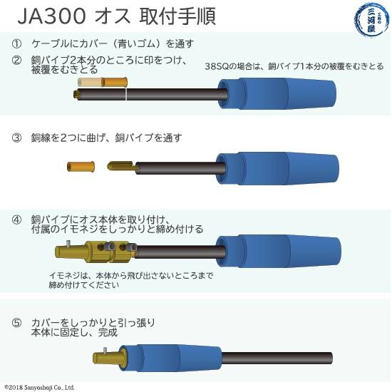 三立 電器 溶接 用 ケーブル ジョイント JA-300 ( JA300 ) オスのみ : 工具の三河屋 Yahoo!店 - 通販 - Yahoo!ショッピング