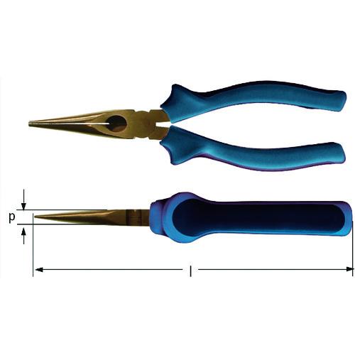 Ampco Ampcoスイス 防爆プライヤー ロングノース 切断能力：鉄線1mm、銅線4mm 全長180mm EE1800B : 工具の楽市 - 通販 - Yahoo!ショッピング