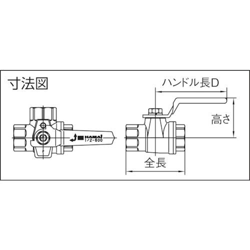 ハマイ ステンレス製3方ボールバルブ RSS-14-08RC :1610828:工具の楽市 - 通販 - Yahoo!ショッピング