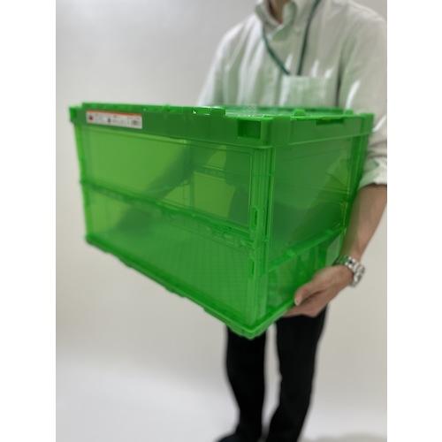 TRUSCO中山 TRUSCO(トラスコ) オリコン 薄型折りたたみコンテナ スケルコン 50L ロックフタ付 透明グリーン 緑 TSK-C50B GN : 工具の楽市 - 通販 ...