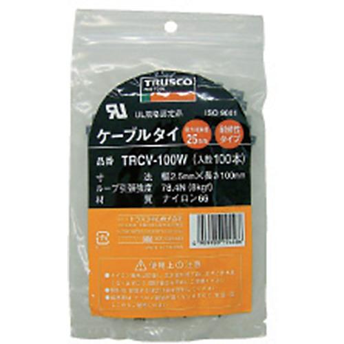 TRUSCO(トラスコ) ケーブルタイ 幅3．6mmX150mm 最大結束Φ36 耐候性 TRCV-150W :2153785:工具の楽市 ...
