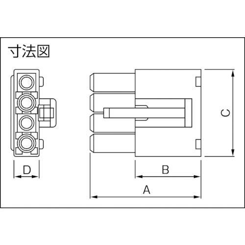 JST ELコネクタ用ハウジング プラグ 100個入り ELP-02V :4137884:工具の楽市 - 通販 - Yahoo!ショッピング