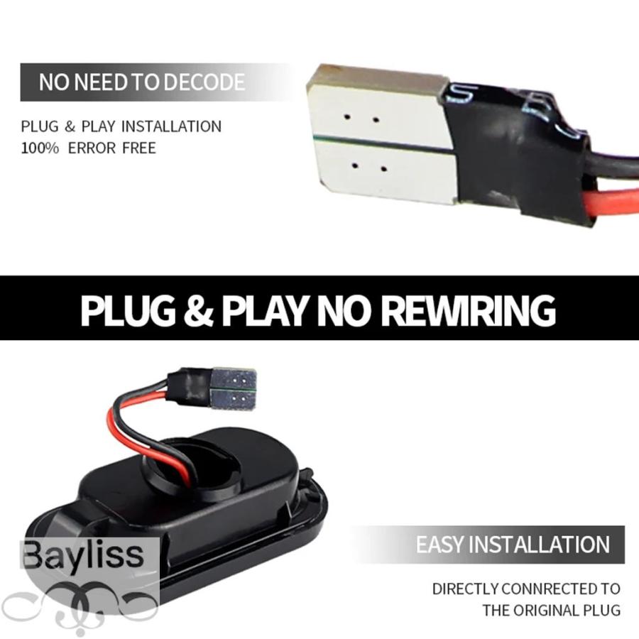 フォルクスワーゲン VW アップ e-Up 121 122 BL1 BL2 2011 2012 2013 2014 2015 2016 ダイナミック LED インジケータサイドマーカー信号 ...