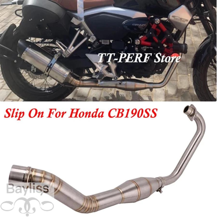 ホンダ CB190SS CB190 SS CB 190SS バイク排気システムエスケープ背圧マフラーフロントミッドリンクパイプ : HIRYU - 通販 - Yahoo!ショッピング