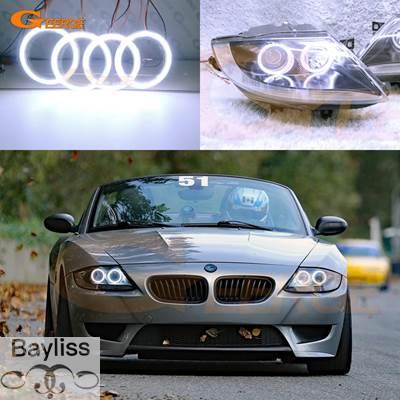 Bmw Z4 E85 E86 2002 2003 2004 2005 2006 2007 2008 excellent超高輝度cob ledエンジェル ? アイズヘッドランプリング日ライト ...