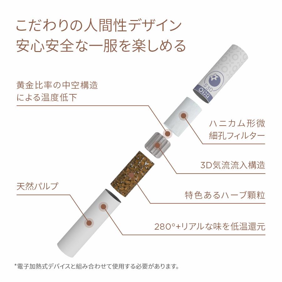 OiXi 加熱式 タバコ 交換用スティック 3箱×20本 (60本) HNB アイコス 互換 (イルマ除外) 天然素材 タバコスティック ...