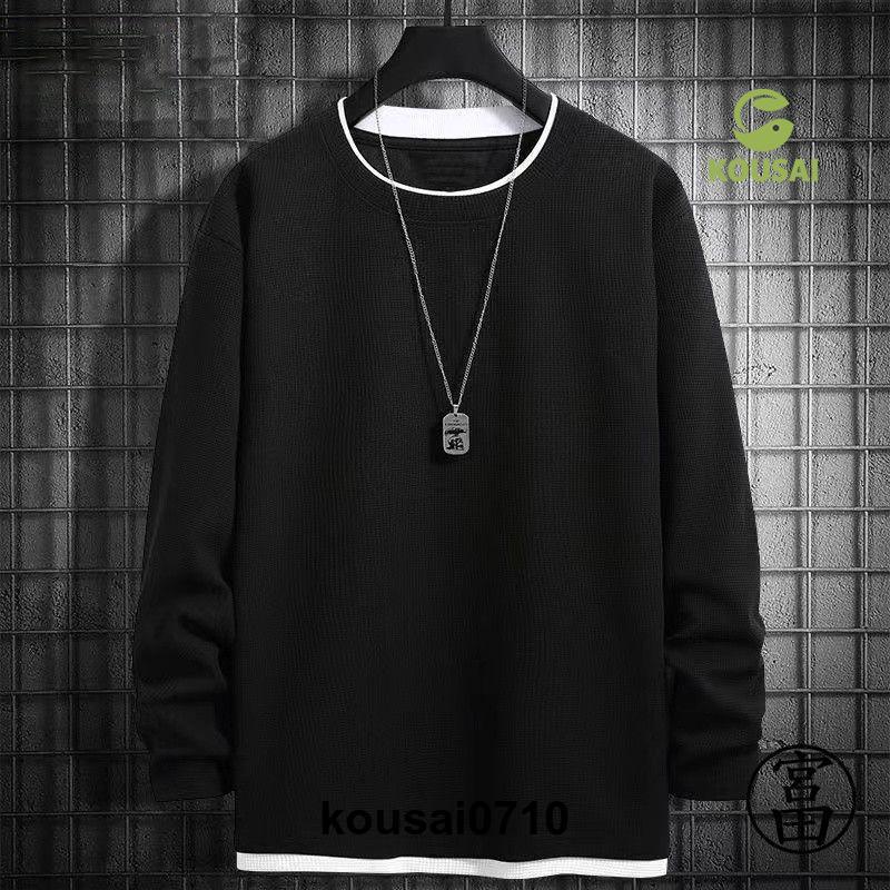 トレーナー メンズ スウェット 長袖 Tシャツ 春 夏 秋 冬 ビッグシルエット ゆったり 秋服 インナー スポーツ プルオーバー カジュアル : 虹彩 - 通販 - Yahoo!ショッピング