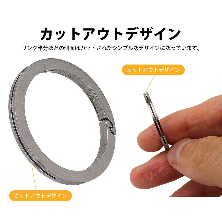 キーリング キーホルダー チタン合金 外径 29.7mm 内径 24.3mm 丸型 鍵 カギ 簡単取付 軽量 高耐久 シンプル デザイン アウトドア : KOYOKOMA - 通販 ...