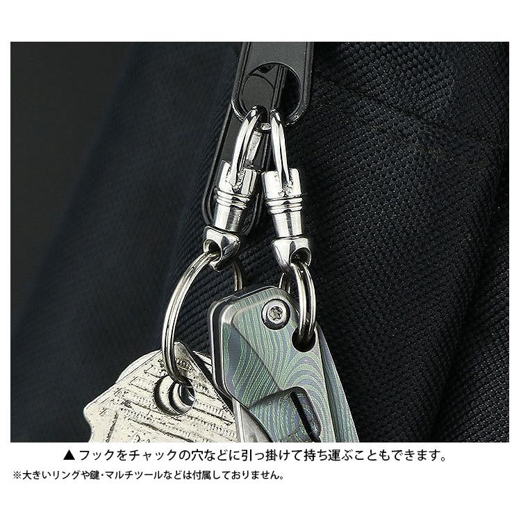ポータブルフック ミニリング付属 キーホルダー キーリング 360度 回転 ステンレス鋼 小型 軽量 鍵 カギ アウトドア : KOYOKOMA - 通販 - Yahoo!ショッピング