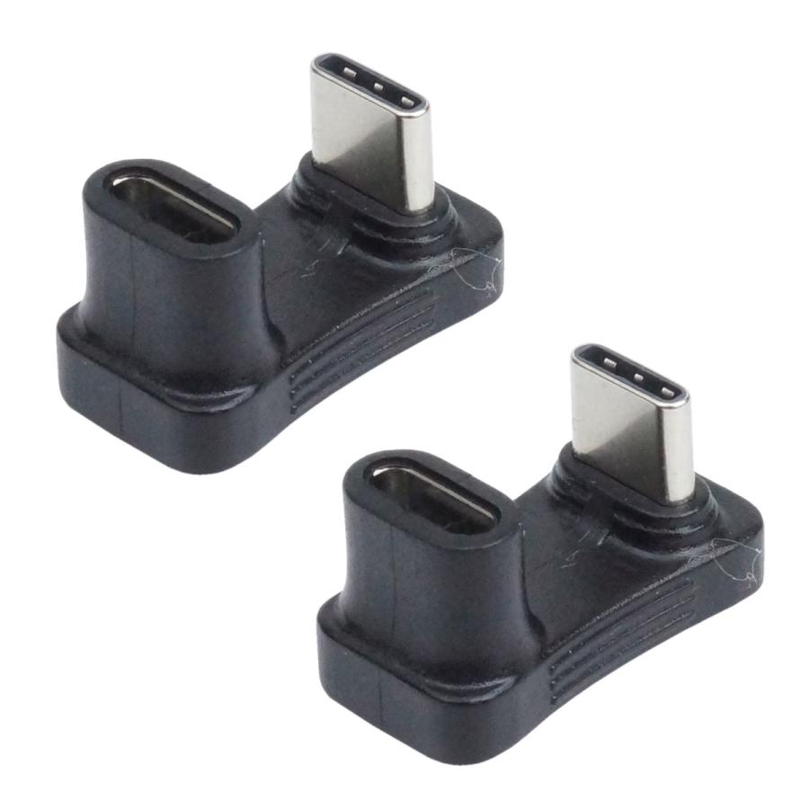 Type-C 変換アダプタ 2個セット U字型 角度 USB3.1 タイプC 映像信号対応 最大100W USB PD データ転送 Steam Deck スマートフォン : KOYOKOMA ...