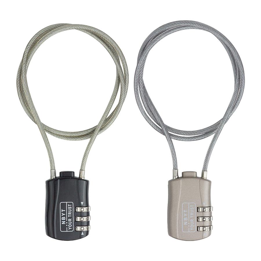 ワイヤーロック ダイヤルロック 南京錠 70cm ダイヤル式 3桁 暗証番号 ヘルメット スーツケース 盗難防止 防犯 旅行 : KOYOKOMA - 通販 - Yahoo!ショッピング